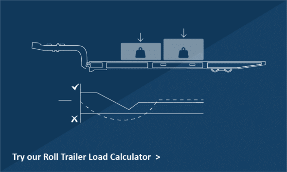 The roll trailer ensures safe and efficient transport of heavy loads ...